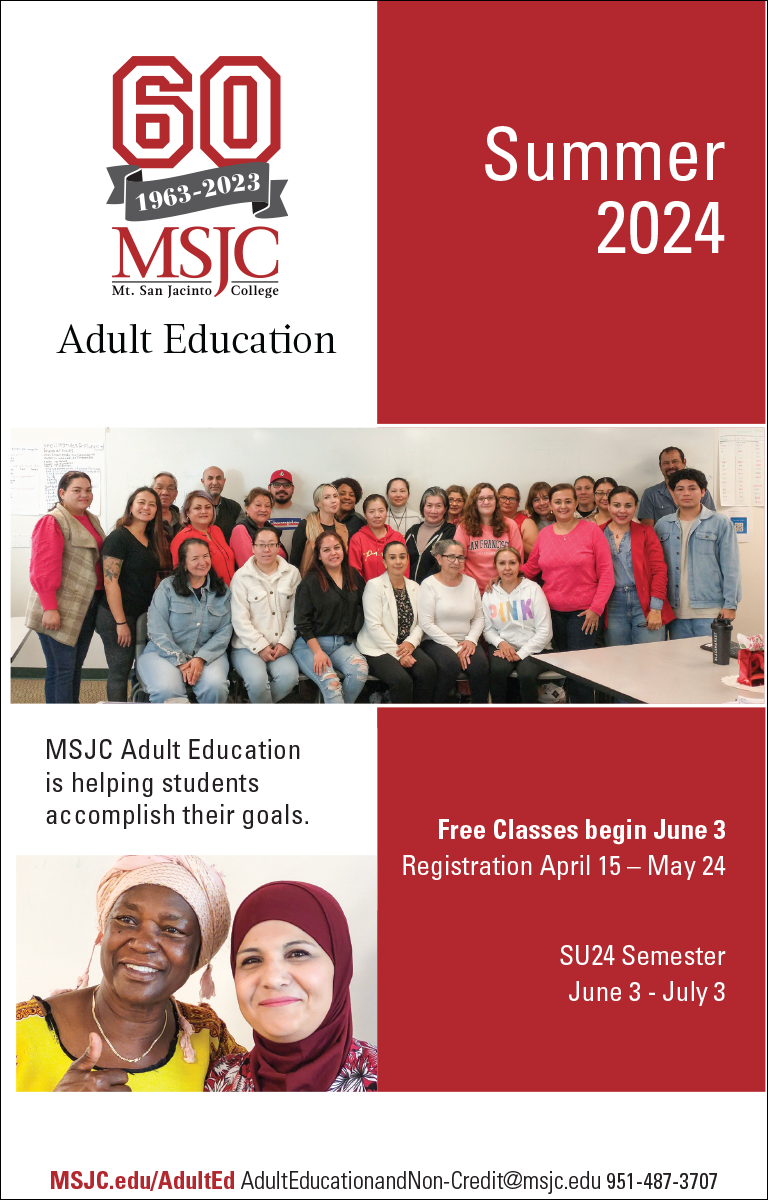 Adult Education at MSJC | Mt. San Jacinto College