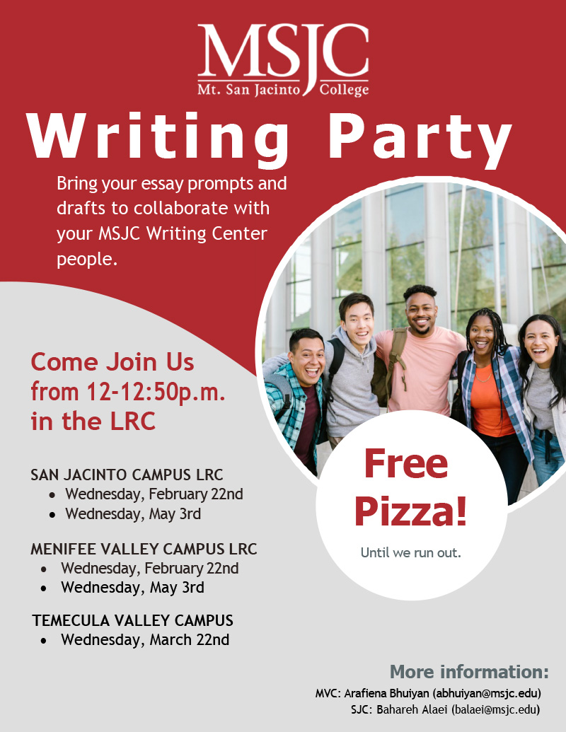 Writing Center Workshops | Mt. San Jacinto College